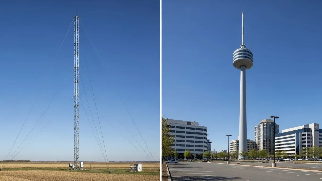 Does a Guyed Mast Tower Cost Less Than a Monopole Tower?