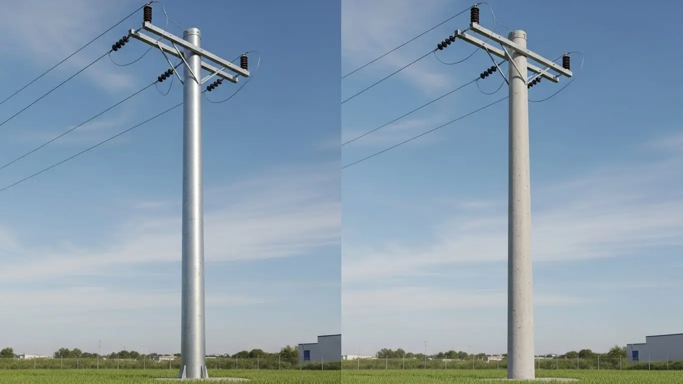 Steel Pole vs Concrete Pole: Complete 2026 Comparison GuideXytower