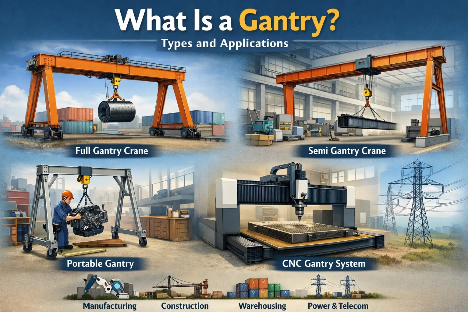 What Is a Gantry? Types, Uses, and Working Guide